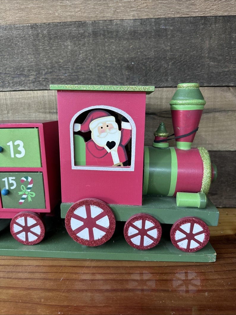 St Nicholas Square Advent Calendar Train -double Sided -flaw - Etsy