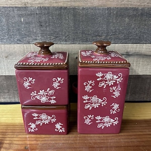 Stacking Canister Set, Temptations by Tara Floral Lace - Etsy