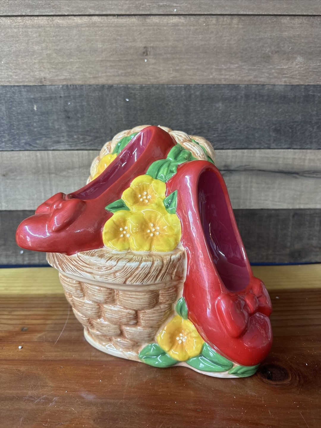 Wizard of Oz Ruby Slippers Collectible Cookie Jar Vintage 1999 Warner ...