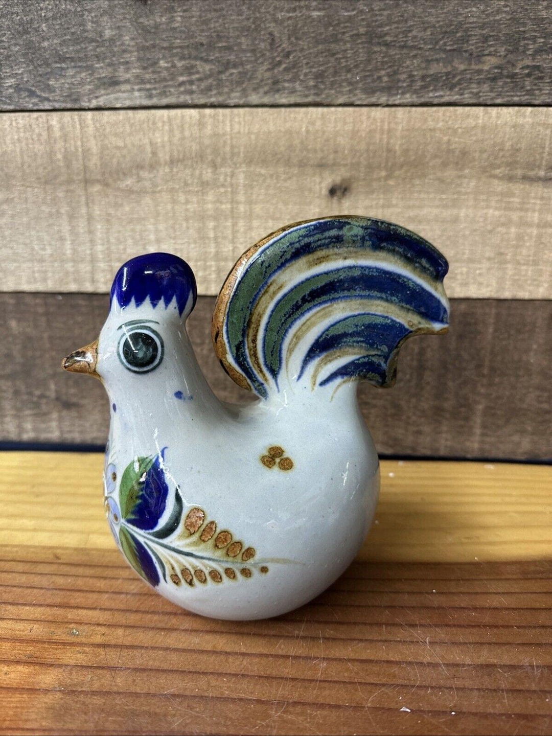 Vintage Tonala Bird Rooster Chicken Mexican Mexico Pottery Signed ...