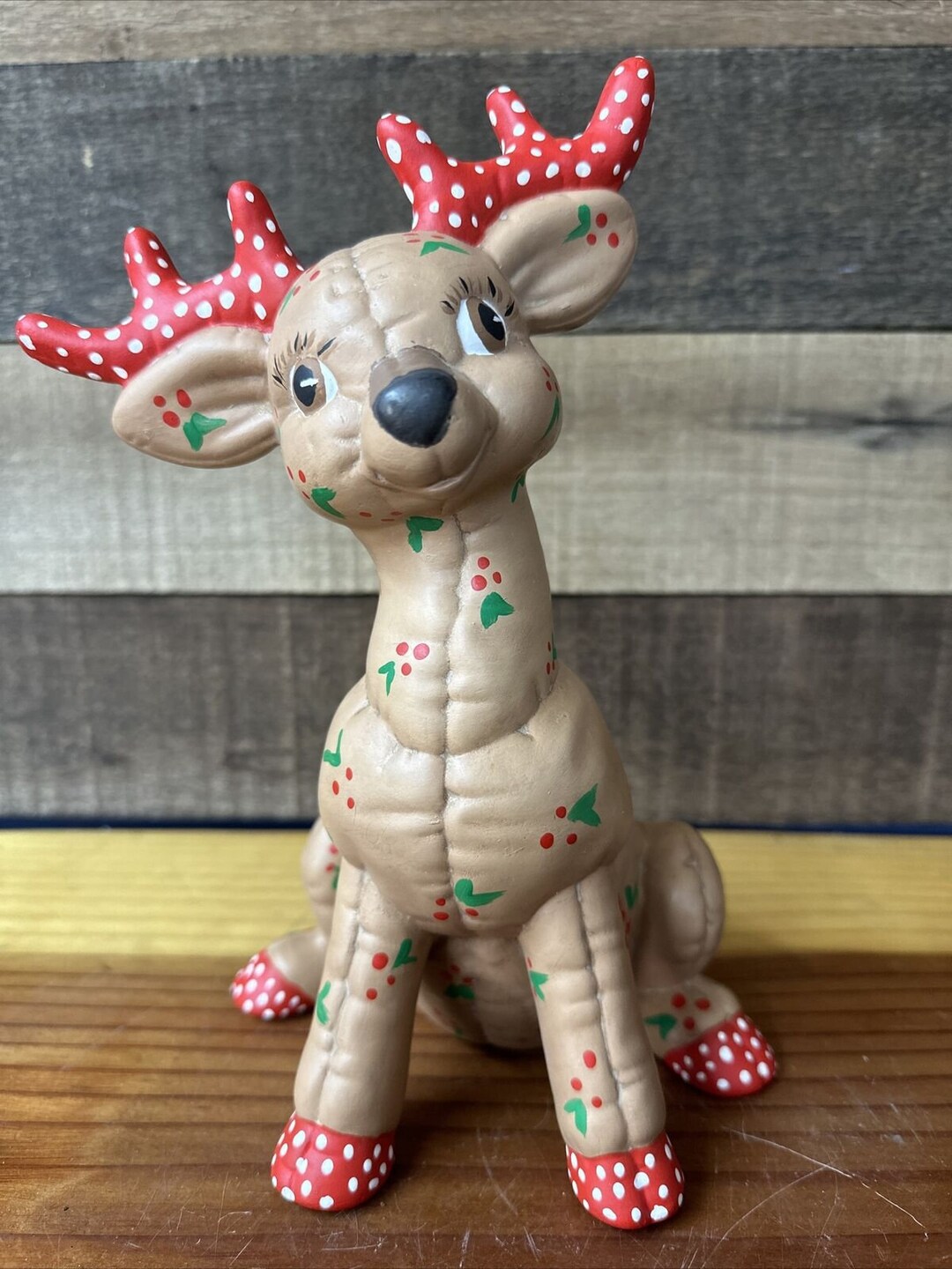 Vintage Kimple Hand Painted Christmas Holiday Deer Statue 10” - Etsy