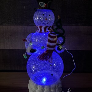 10 Glass Lighted Snowman - Etsy