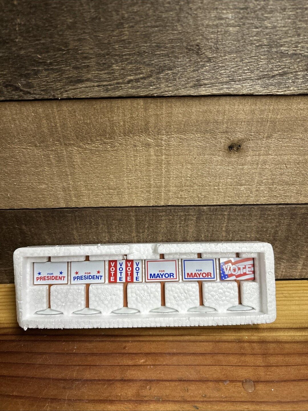 Village Election Yard Signs Set of 6 Dept 56 Original Snow Christmas ...