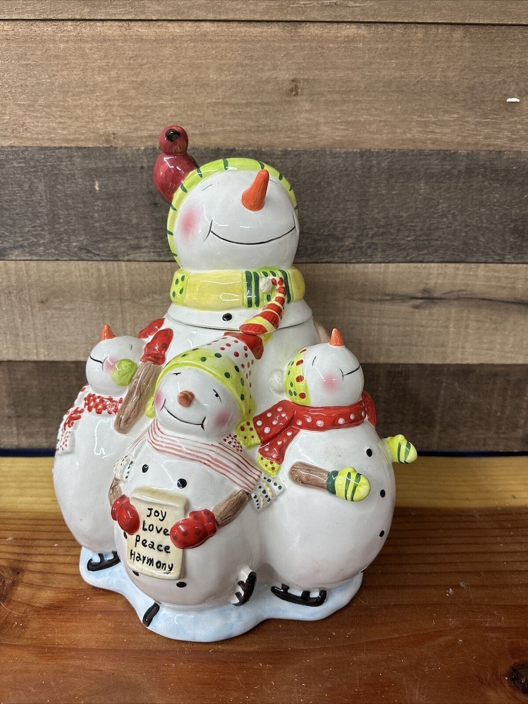 Vintage Oneida Debbie Taylor Karr Snowman Cookie Jar - Etsy