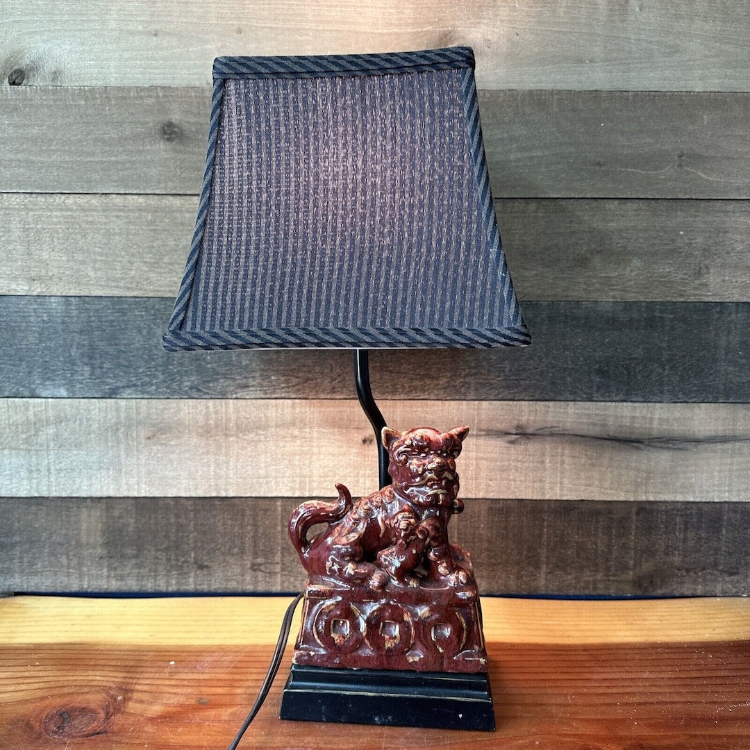 Foo Dog Table Lamp 18” - Etsy