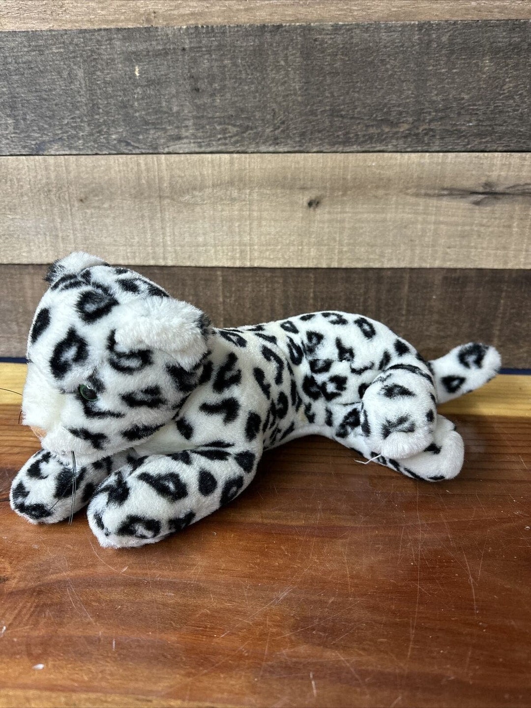 White Leopard Plush Toy Stuffed Animal 1995 K&M International Vintage ...