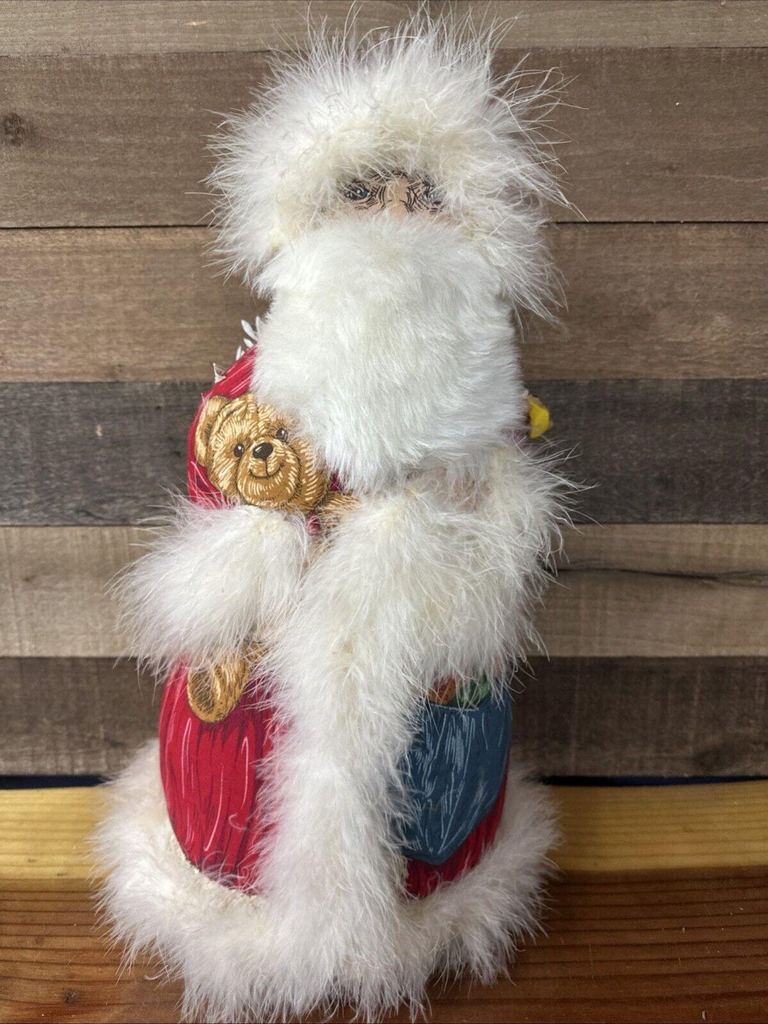 Specialties Unlimited Old World Cloth Santa With Feather Trim 18” - Etsy