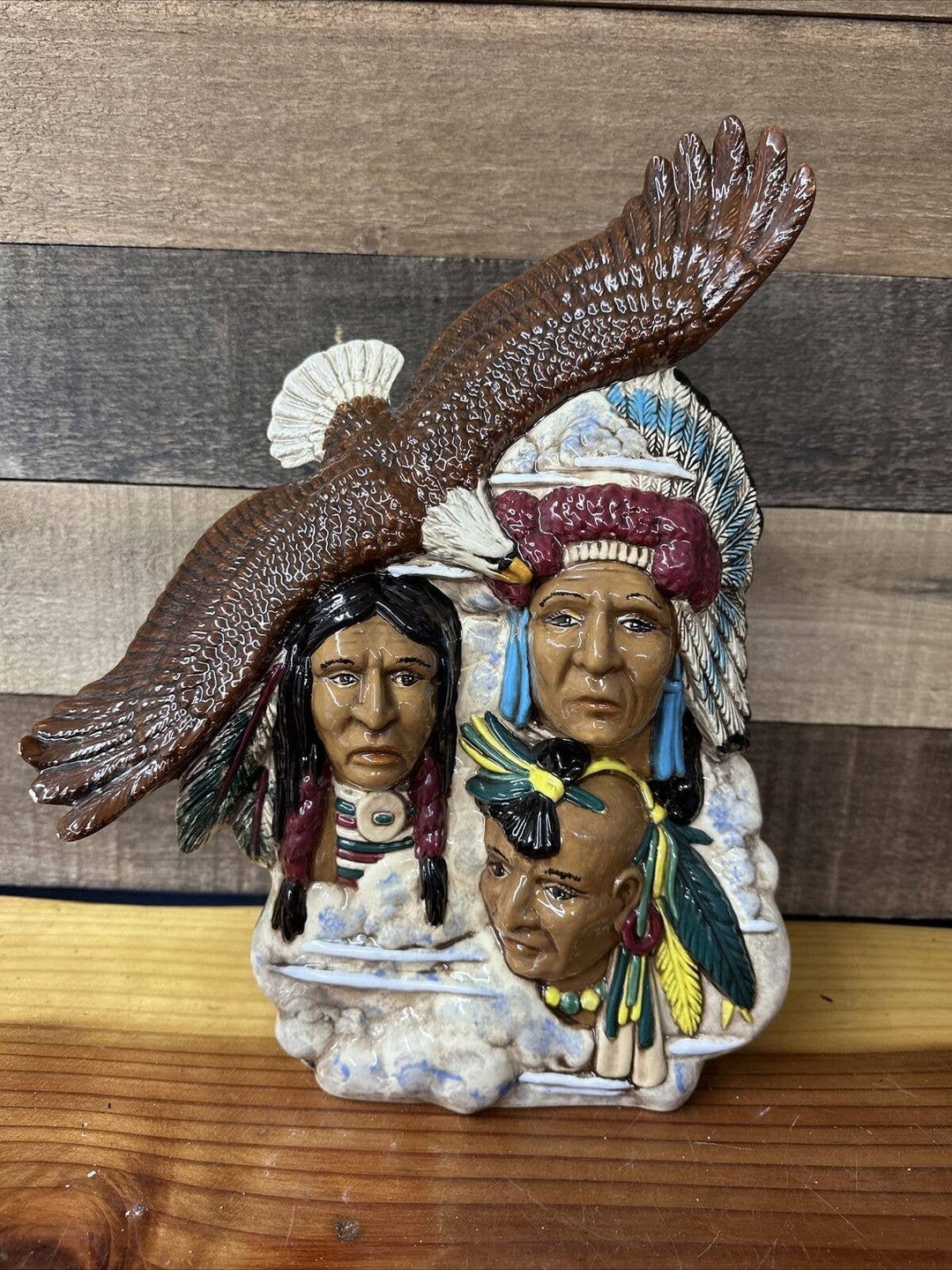 Vintage Pottery Native American Indian Figurine-b - Etsy