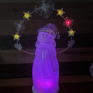 Acrylic Color Changing Snowman 20” - Etsy