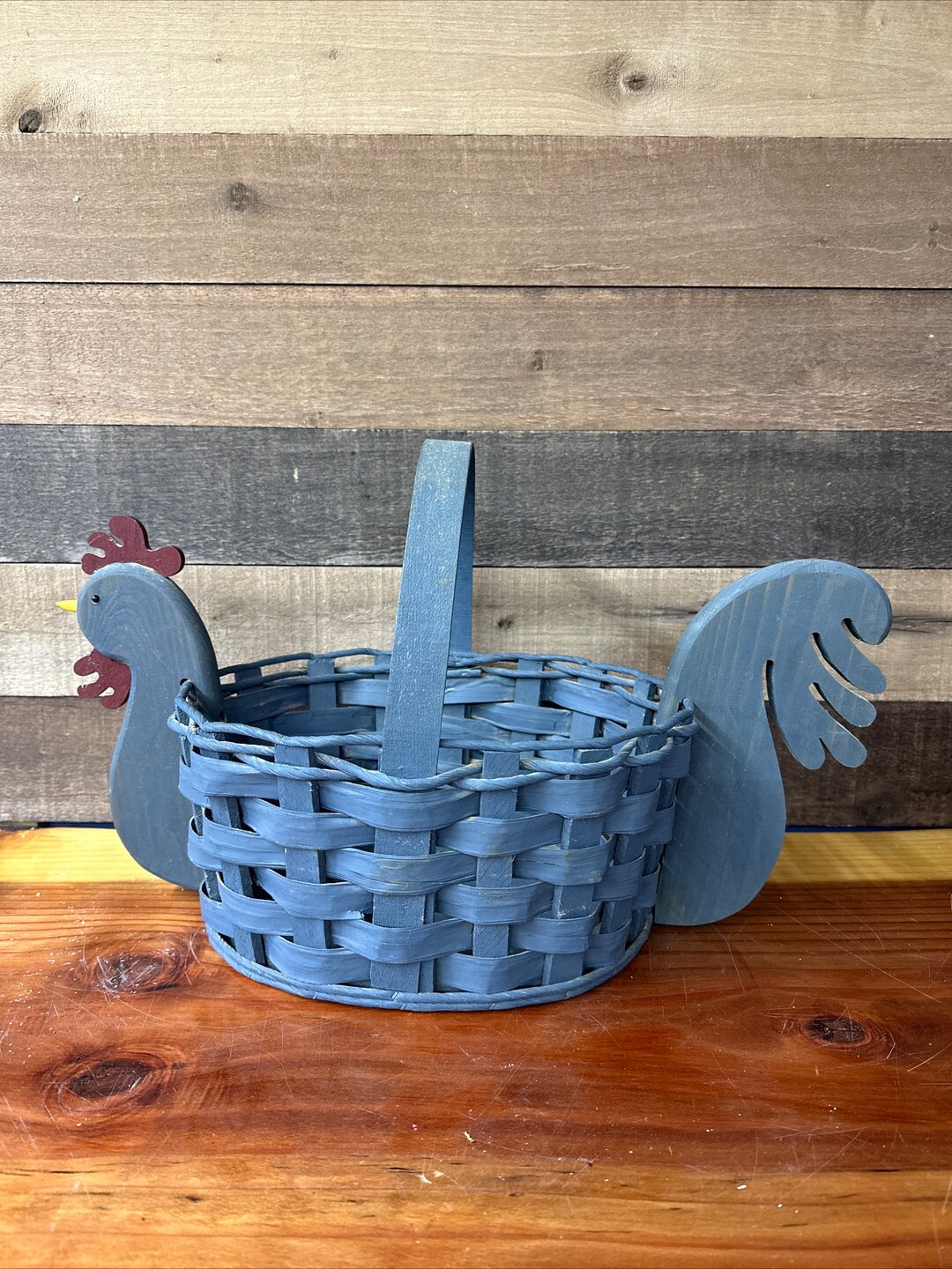 Farmhouse Rooster Chicken Basket - Etsy