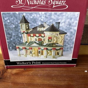 St. Nicholas Square Christmas Village Walker's Point in Box - Etsy