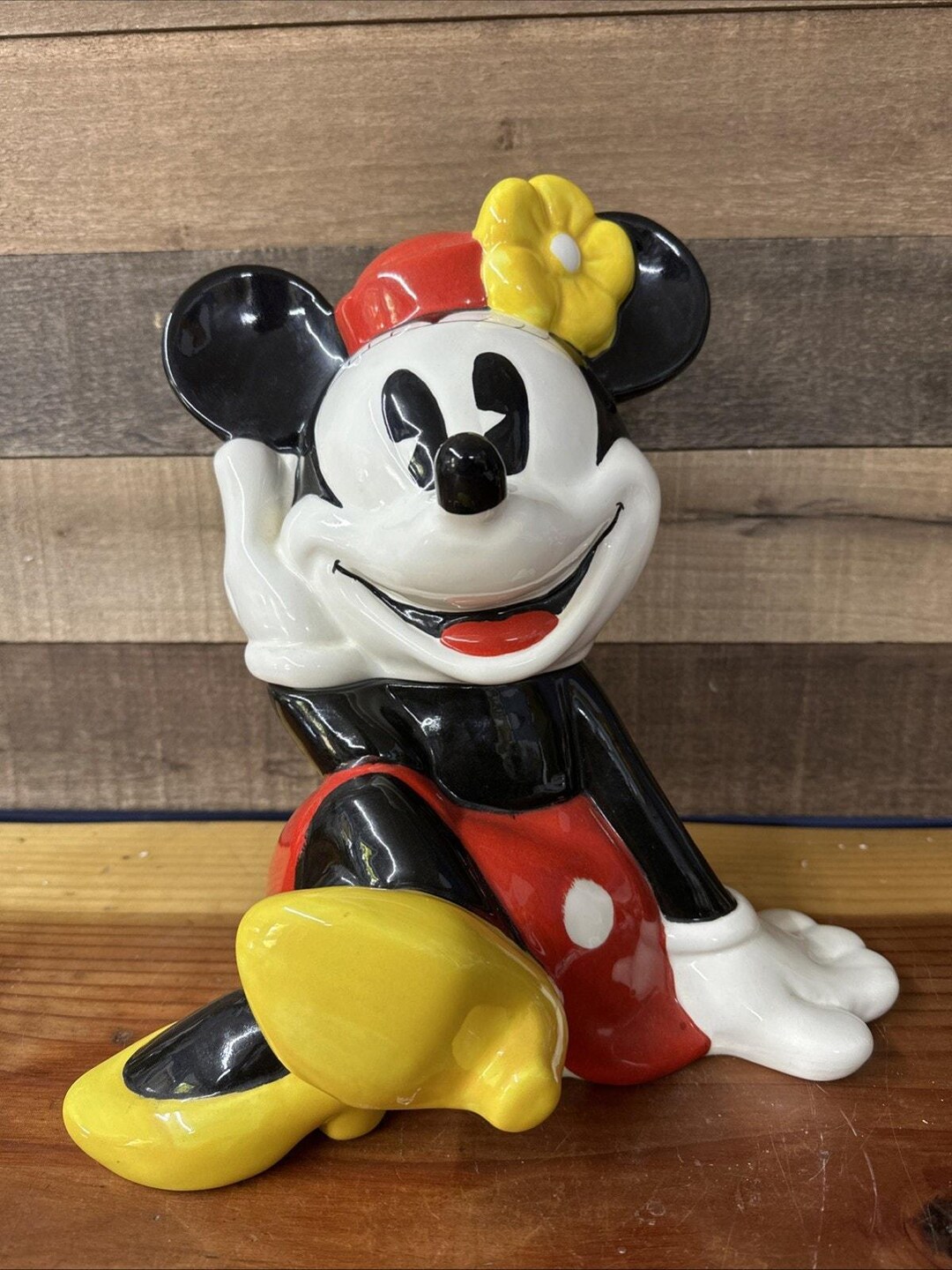 Treasure Craft Minnie Mouse Yellow Flower Cookie Jar - Etsy
