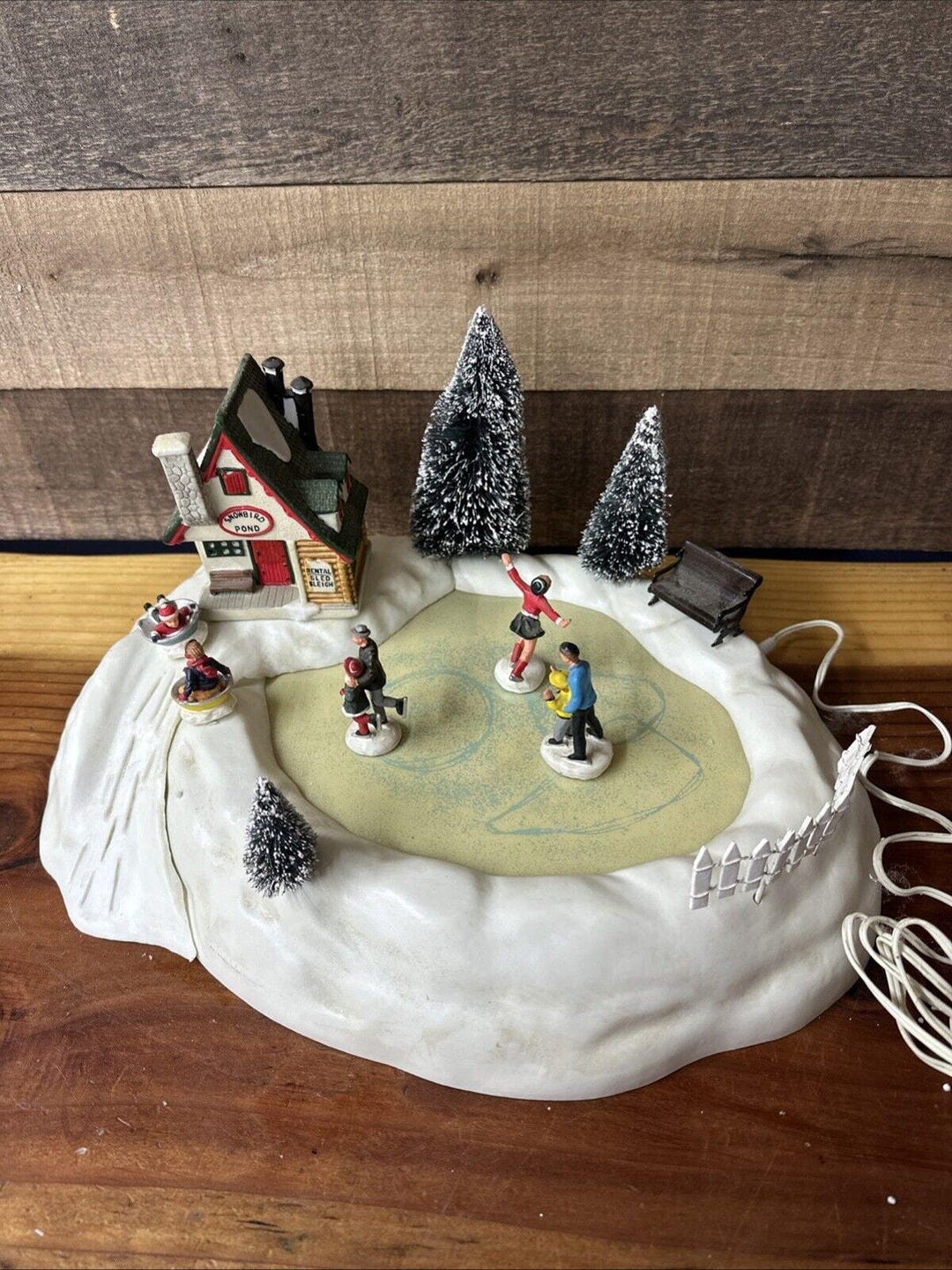 VTG Lemax Village Collection Animated Skating Pond -works -in Box - Etsy