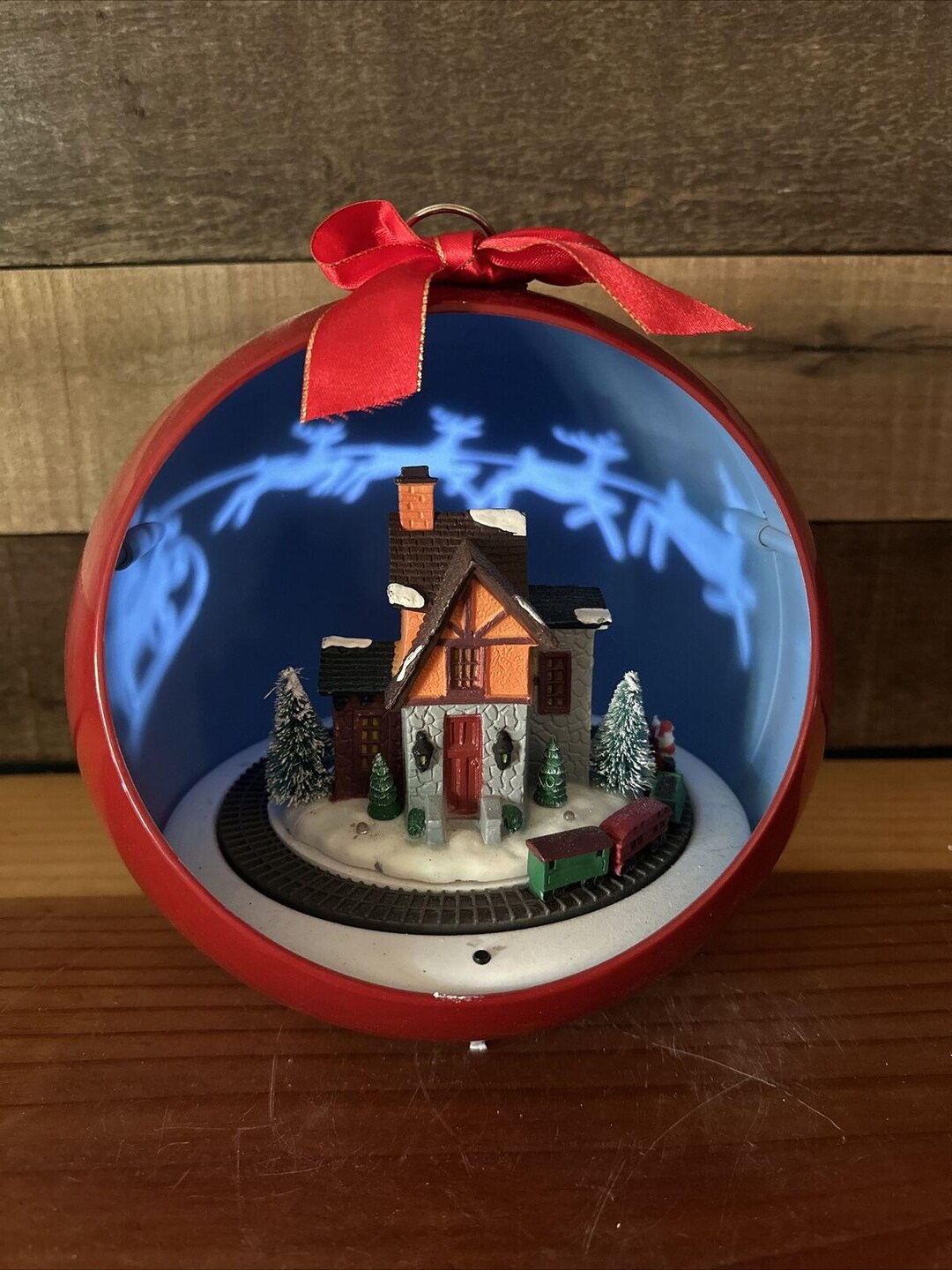 Musical Light up Train Christmas Tabletop Ornament Projection -no ...