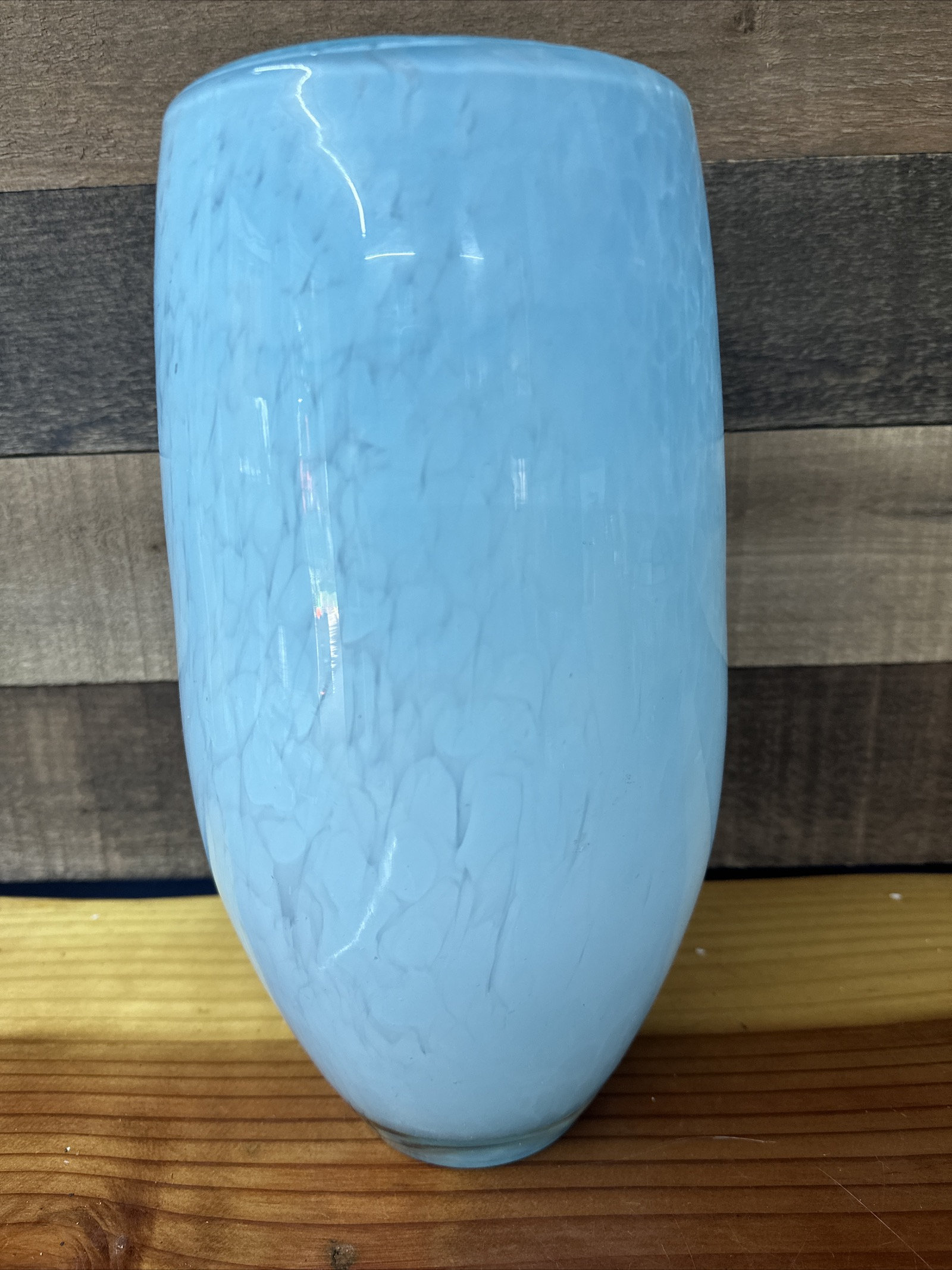 Art Glass Beach Theme Blue Splatter Glass Vase - Etsy