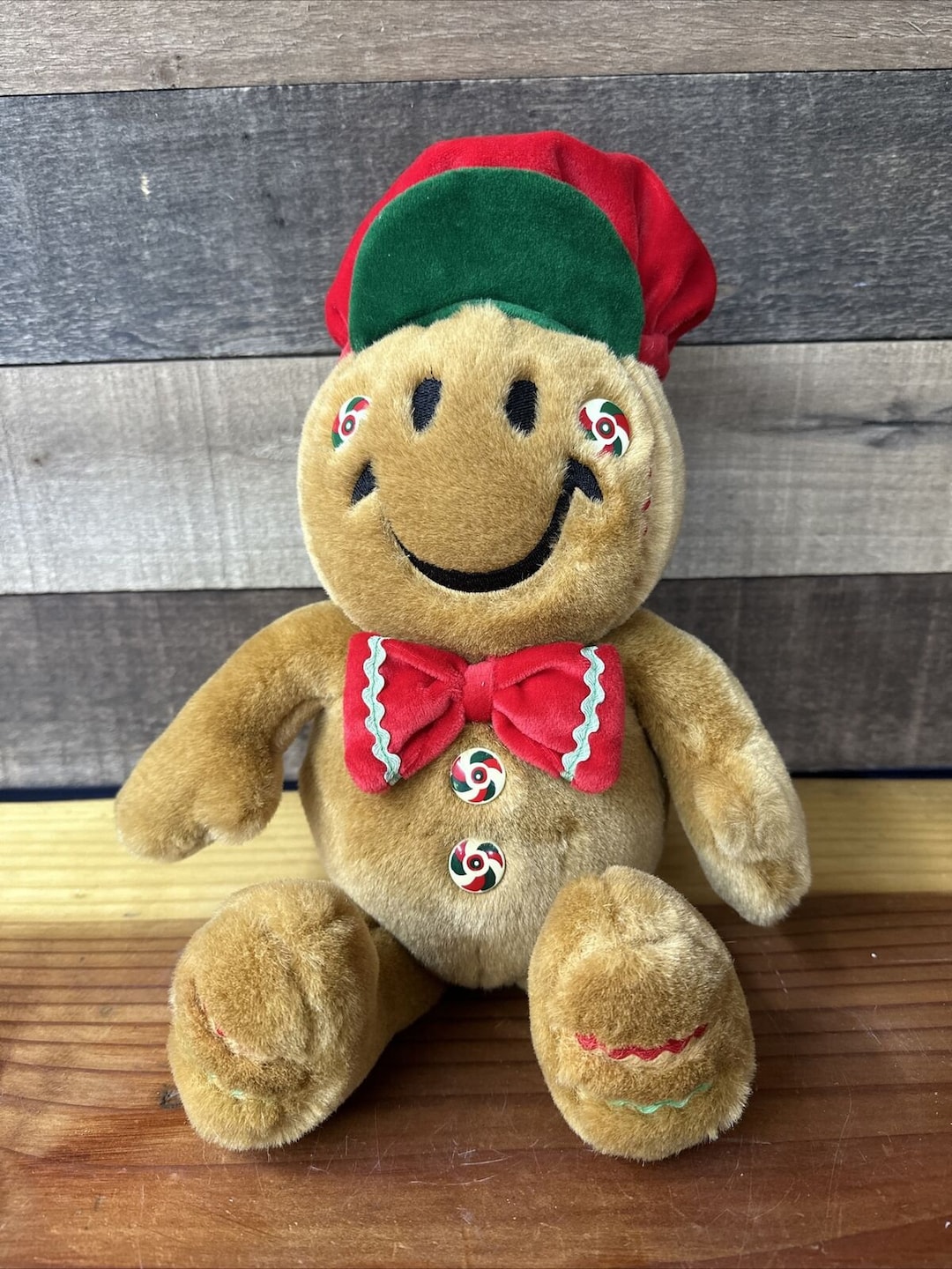 Gingerbread Man W/hat & Bowtie Plush Giggles Vibrates Sings - Etsy