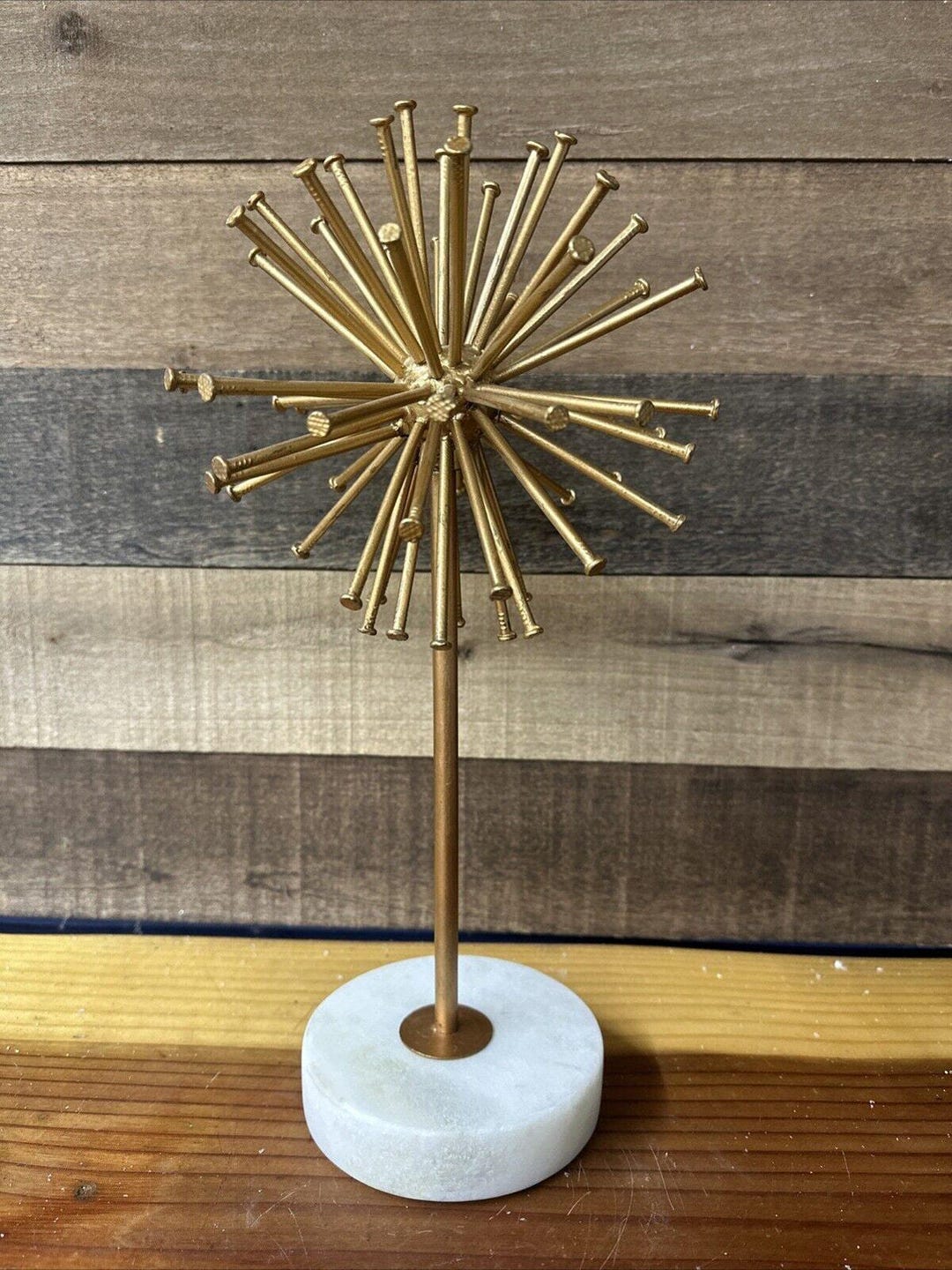 Metal Marble MCM Atomic Sunburst Spindle Nail Sculpture 14.5” - Etsy