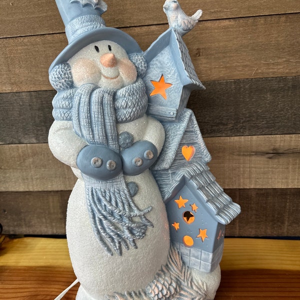 Ceramic Snowman - Etsy