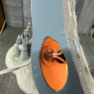 Vintage Ceramic Mold Village Scene Lighted Blue Sparkly 16” - Etsy