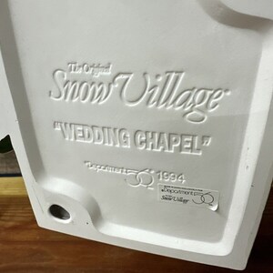 Dept 56 Snow Village 54640 Wedding Chapel With Box - Etsy