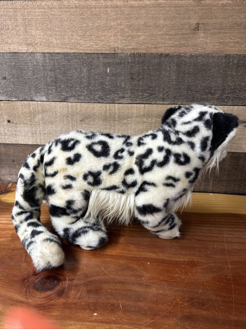 Vintage Snow Leopard Applause Plush Realistic Wildcat WWF Stuffed ...