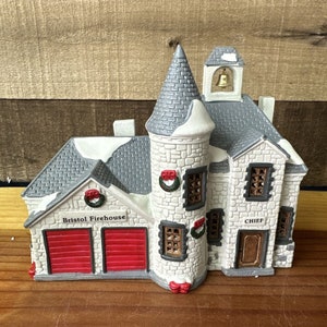 Lemax Plymouth Corners Christmas Village Bristol Firehouse - Etsy