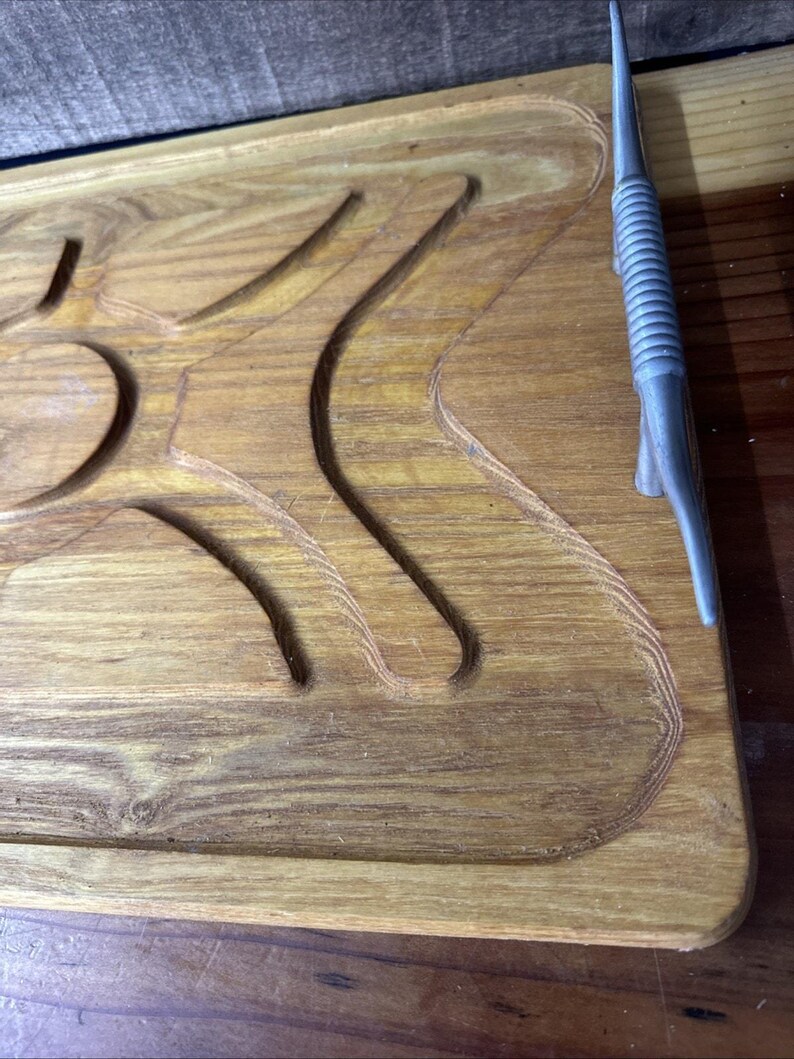 Marlboro Longhorn Handles Wood Carving Charcuterie Board Serving Tray ...