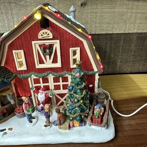 2017 Lemax Lighted Christmas at the Farm Barn 75192 Retired - Etsy