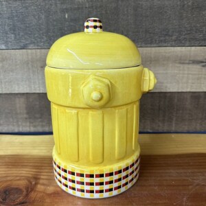 MSRF, Inc. Design Studio 10" Ceramic Fire Hydrant Yellow Cookie Jar Vtg ...