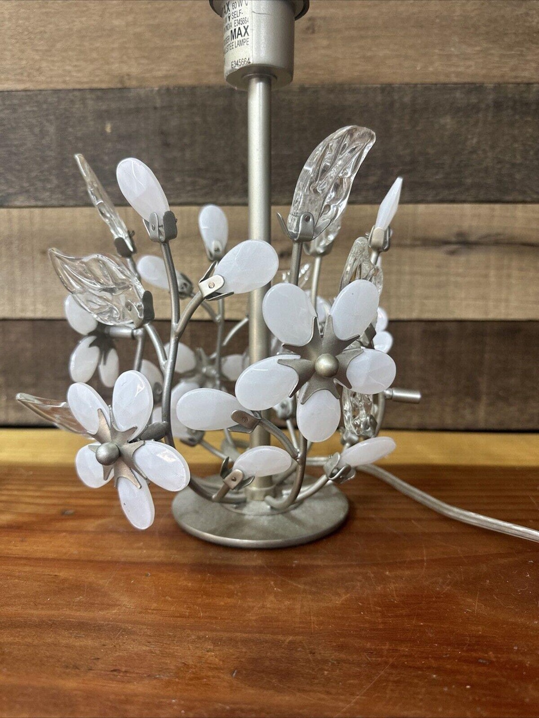 Grace White Flower Lamp Pottery Barn - Flaws - Etsy