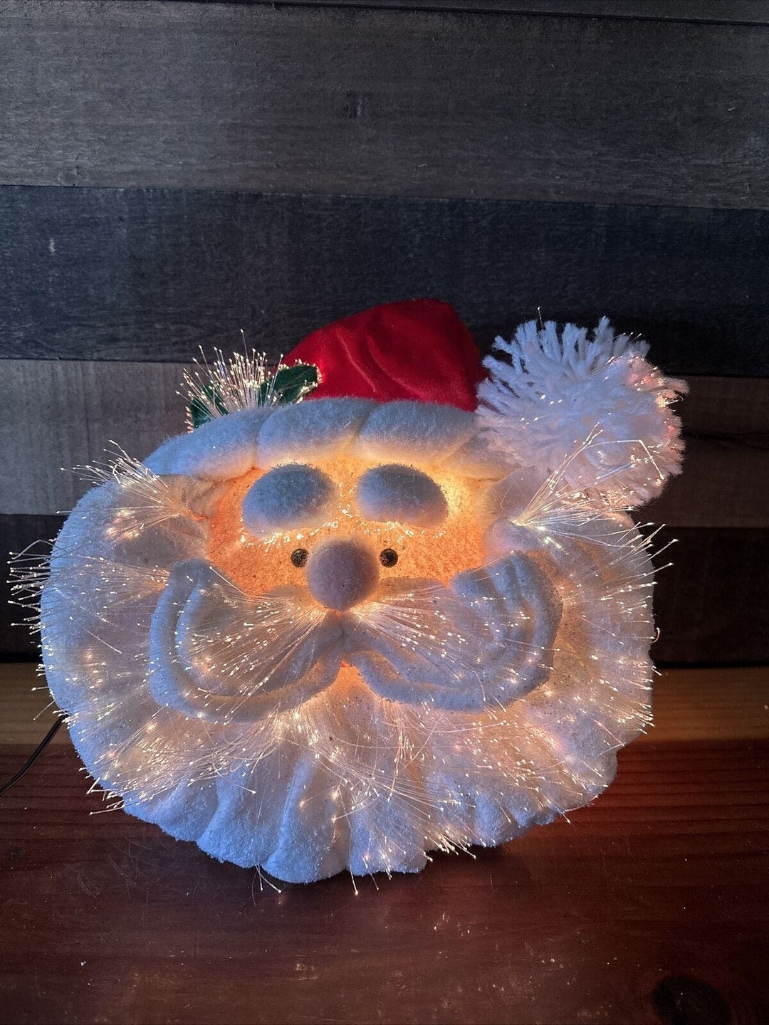Fiber Optic Santa Claus Head - Color Changing Fiber Optics - Etsy