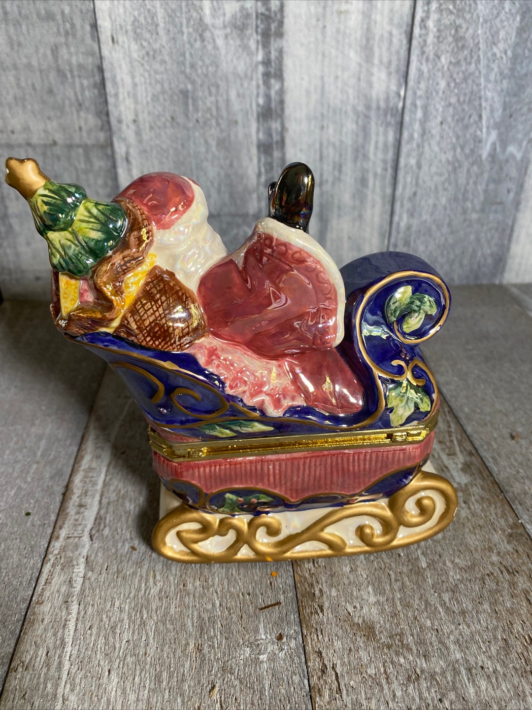 Avon Santa Sleigh Trinket - Etsy