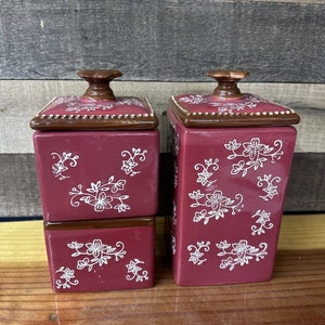 Stacking Canister Set, Temptations by Tara Floral Lace - Etsy