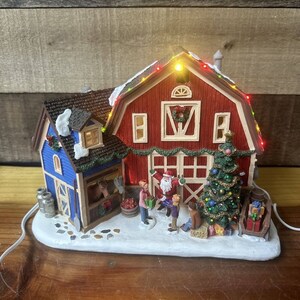 2017 Lemax Lighted Christmas at the Farm Barn 75192 Retired - Etsy