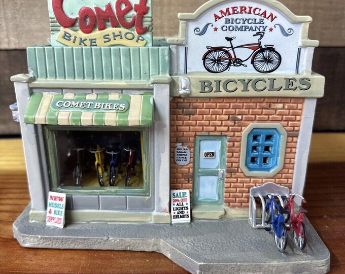 Lemax Village Comet Bike Shop Lighted Building Christmas #25405 -in Box - Etsy