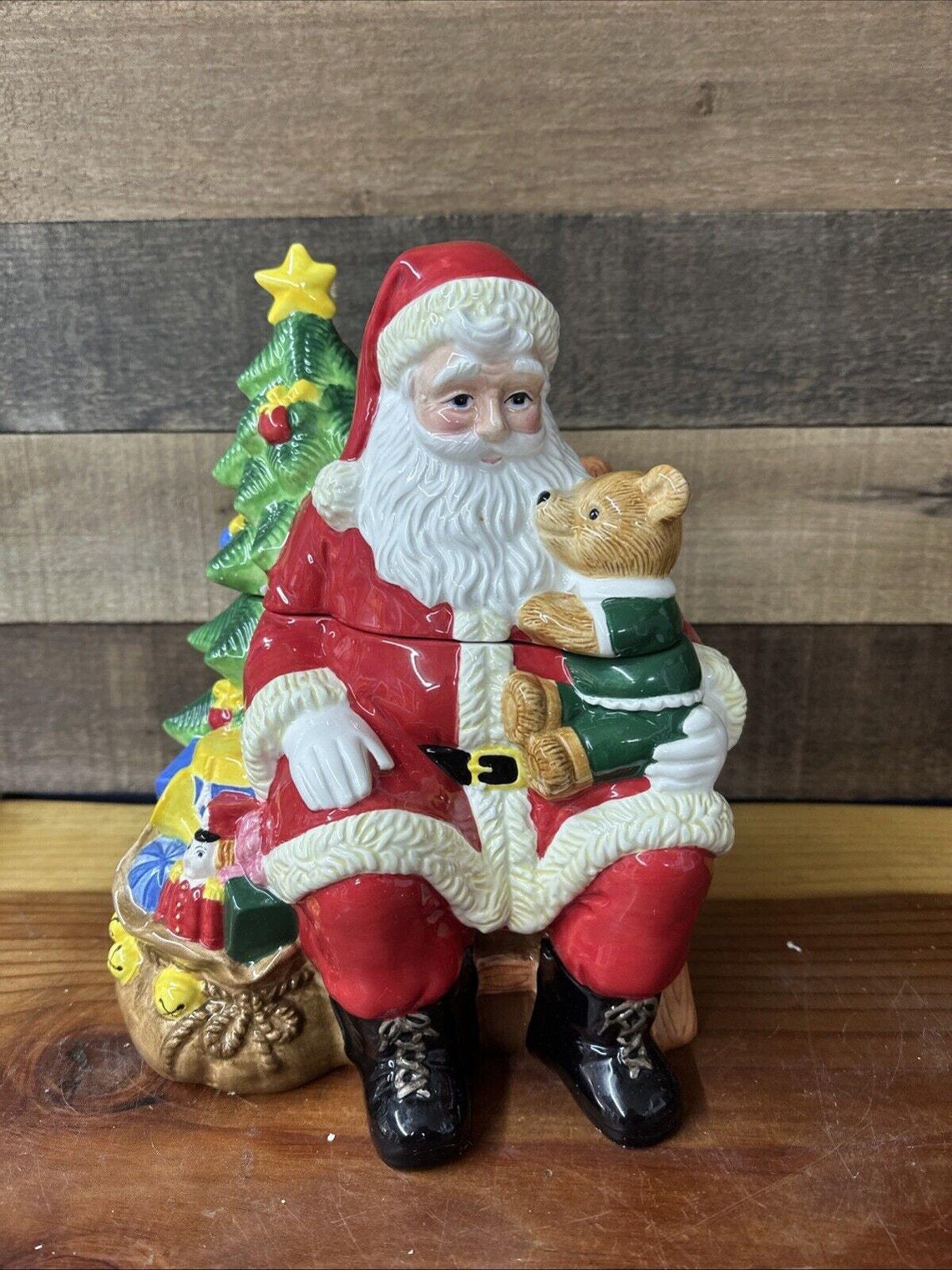 Nikko Ceramics Santa Cookie Jar in Box - Etsy