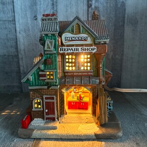 Lemax Menards Repair Shop- Rare - Etsy