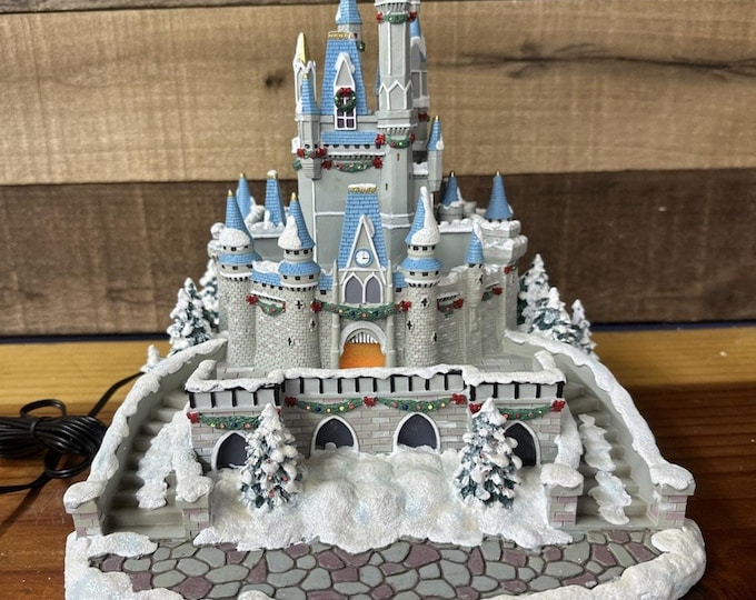 Disney Village Cinderella Light-up Christmas Castle With Tinkerbell in ...
