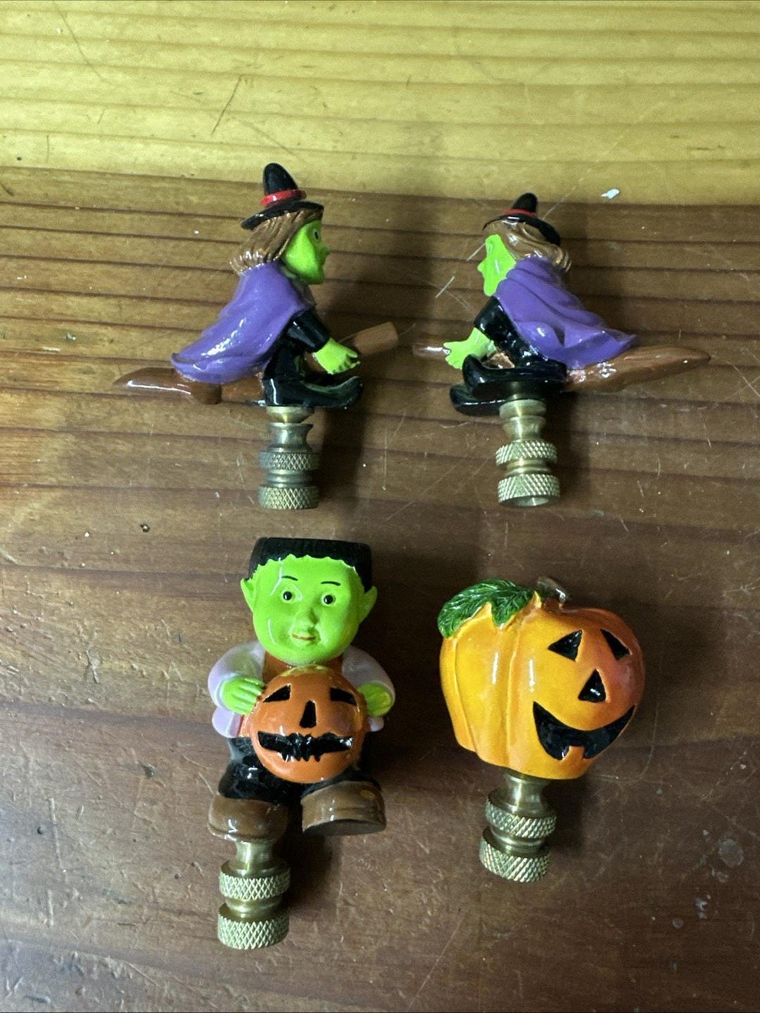 Halloween Lamp Finals Witch Frankenstein and Pumpkin Set of 4 - Etsy
