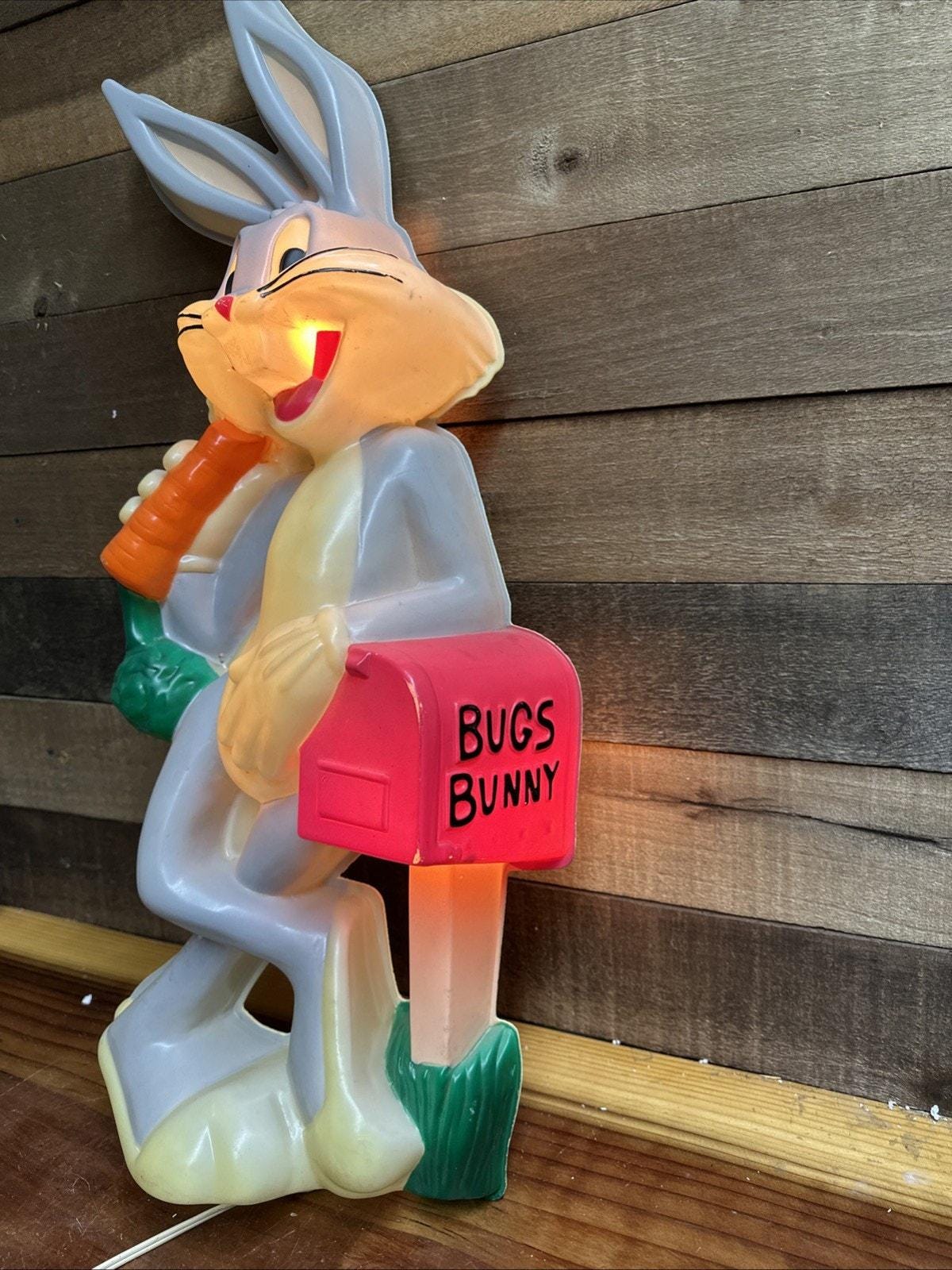 1992 Warner Bros. Looney Tunes Bugs Bunny Headlites Wall Light Blow ...