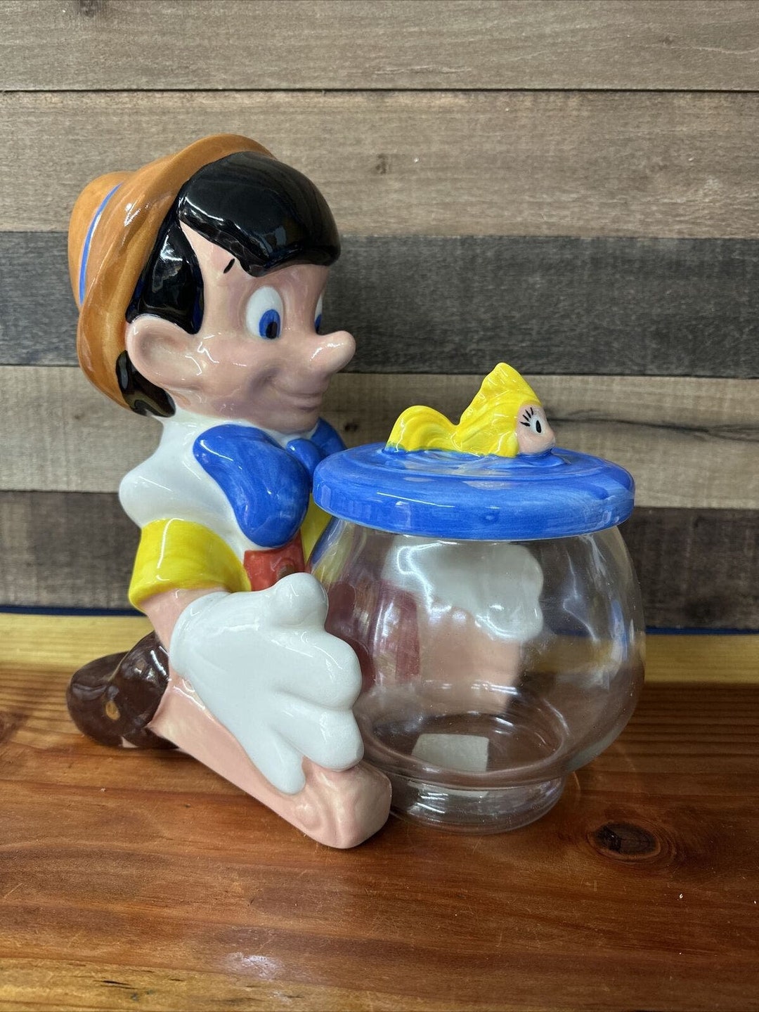 Vtg Treasure Craft Disney Pinocchio & Cleo the Goldfish 3 Pc. Cookie ...