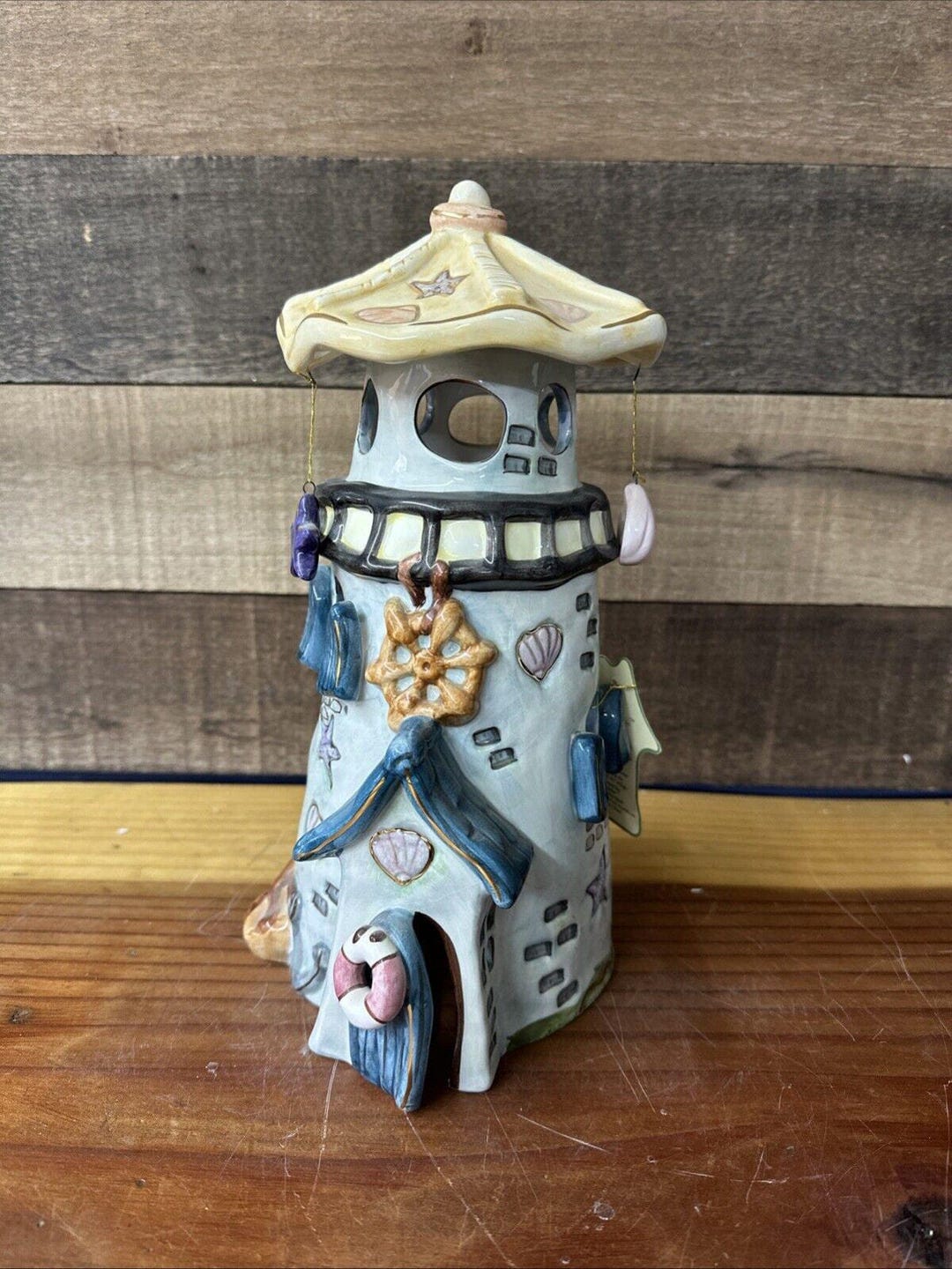 Lights of Cobblestone Village Lighthouse Tea Light Candle Holder - Etsy