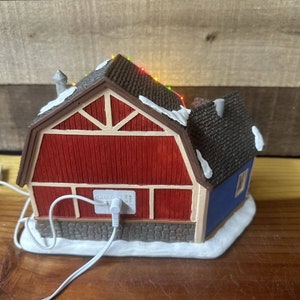 2017 Lemax Lighted Christmas at the Farm Barn 75192 Retired - Etsy