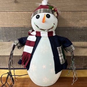 Cracker Barrel Fiber Optic Snow Falling Snowman 17 - Etsy