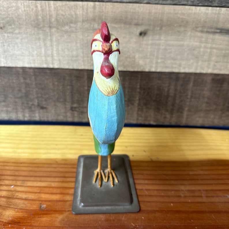 Folk Art Rooster Chicken Farm Scene - Etsy