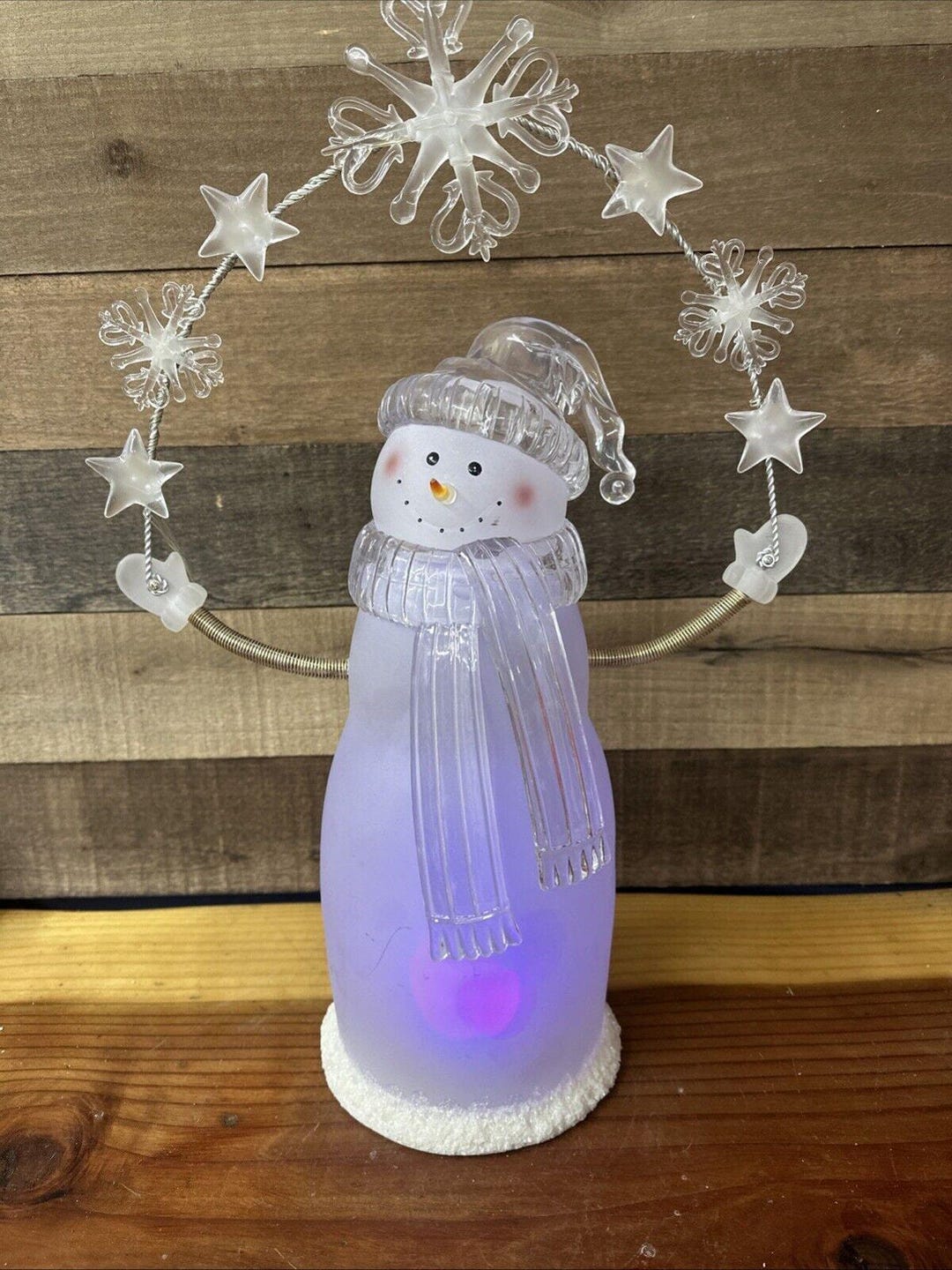 Acrylic Color Changing Snowman 20” - Etsy