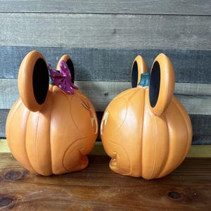 Pair of Mickey and Minnie HTF Pumpkin Blow Mold Light up Decorations - Etsy