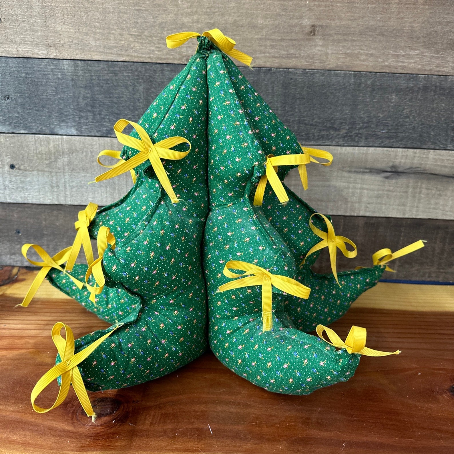 Vintage Handmade Stuffed Christmas Tree With Ribbons - Etsy