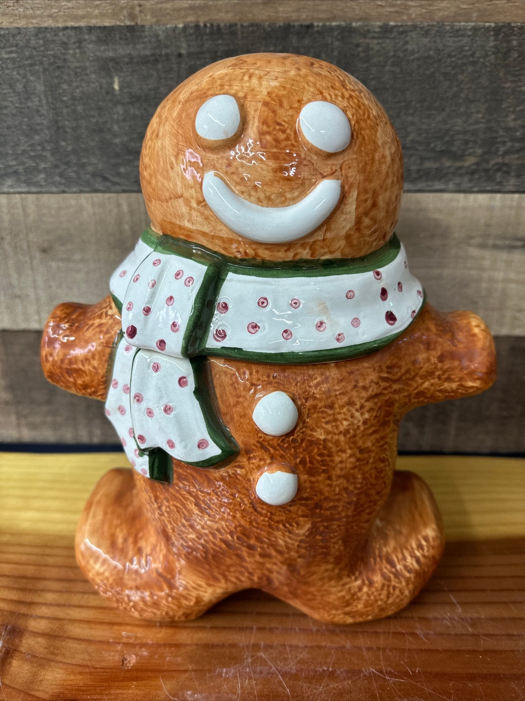 Vintage Gingerbread Man Cookie Jar Corning Factory Store - Etsy