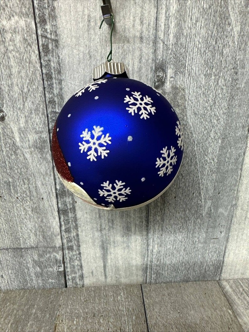 Christopher Radko Sparkle Santa Glass Ball Christmas Ornament 5” - Etsy